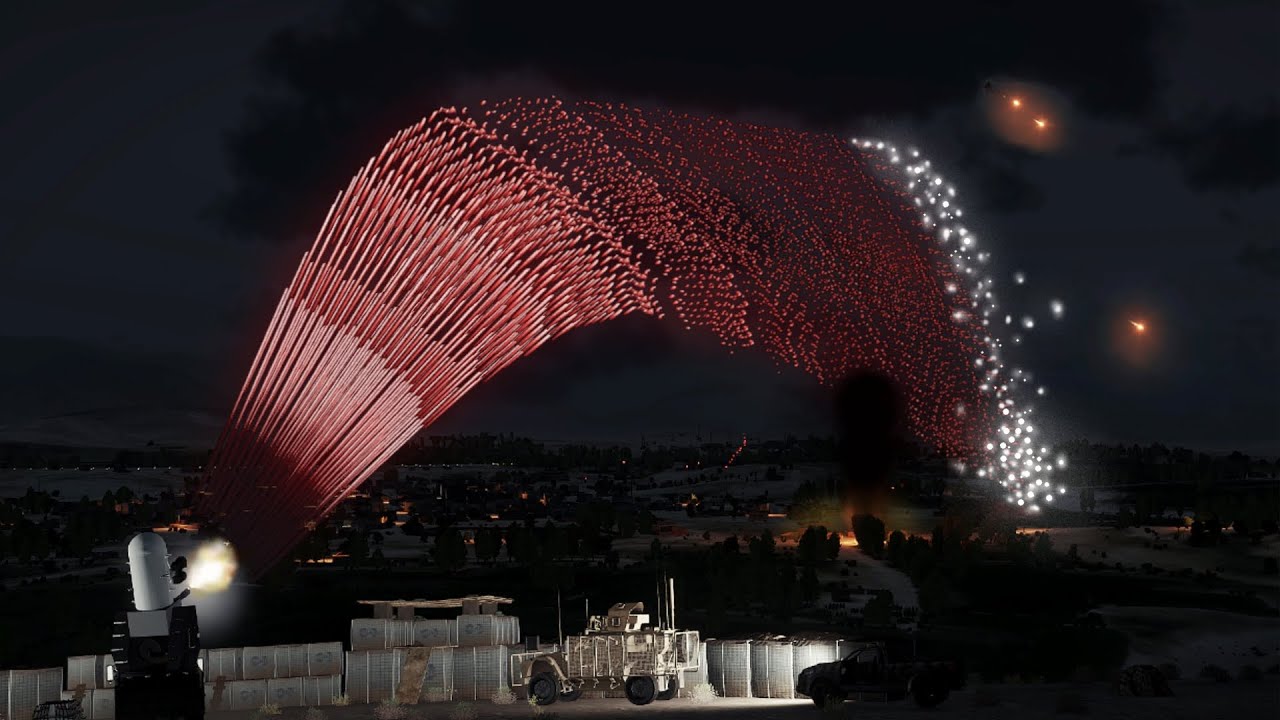 C-RAM Defense System Shot Down MiG-29s Fighter Jet at Night - CIWS ...