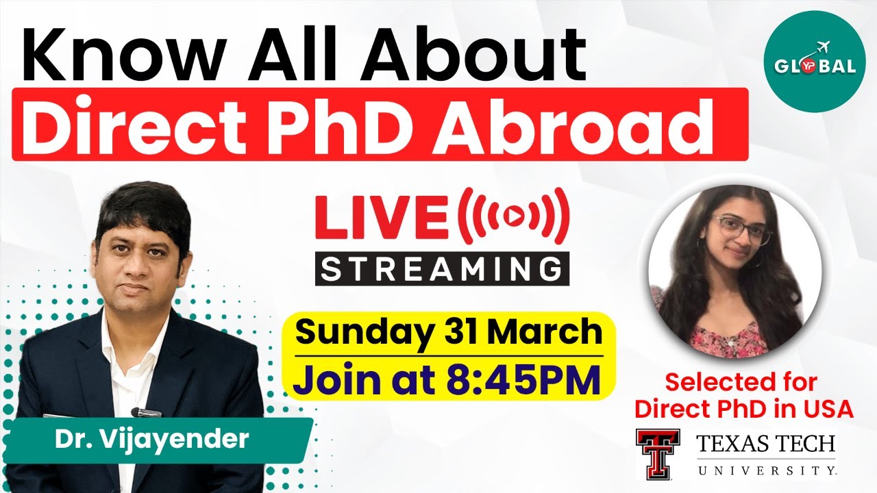 Know All About Direct PhD Abroad - YouTube