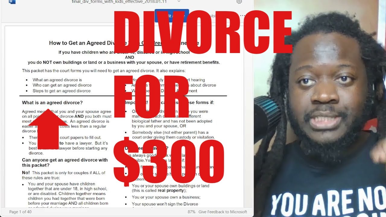 CHEAP DIVORCE! $300 HOW TO GET DIVORCE FOR CHEAP NO LAWYERS AGREED ...