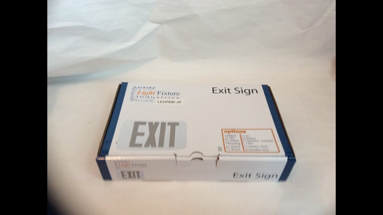 Exit Sign Unboxing - YouTube