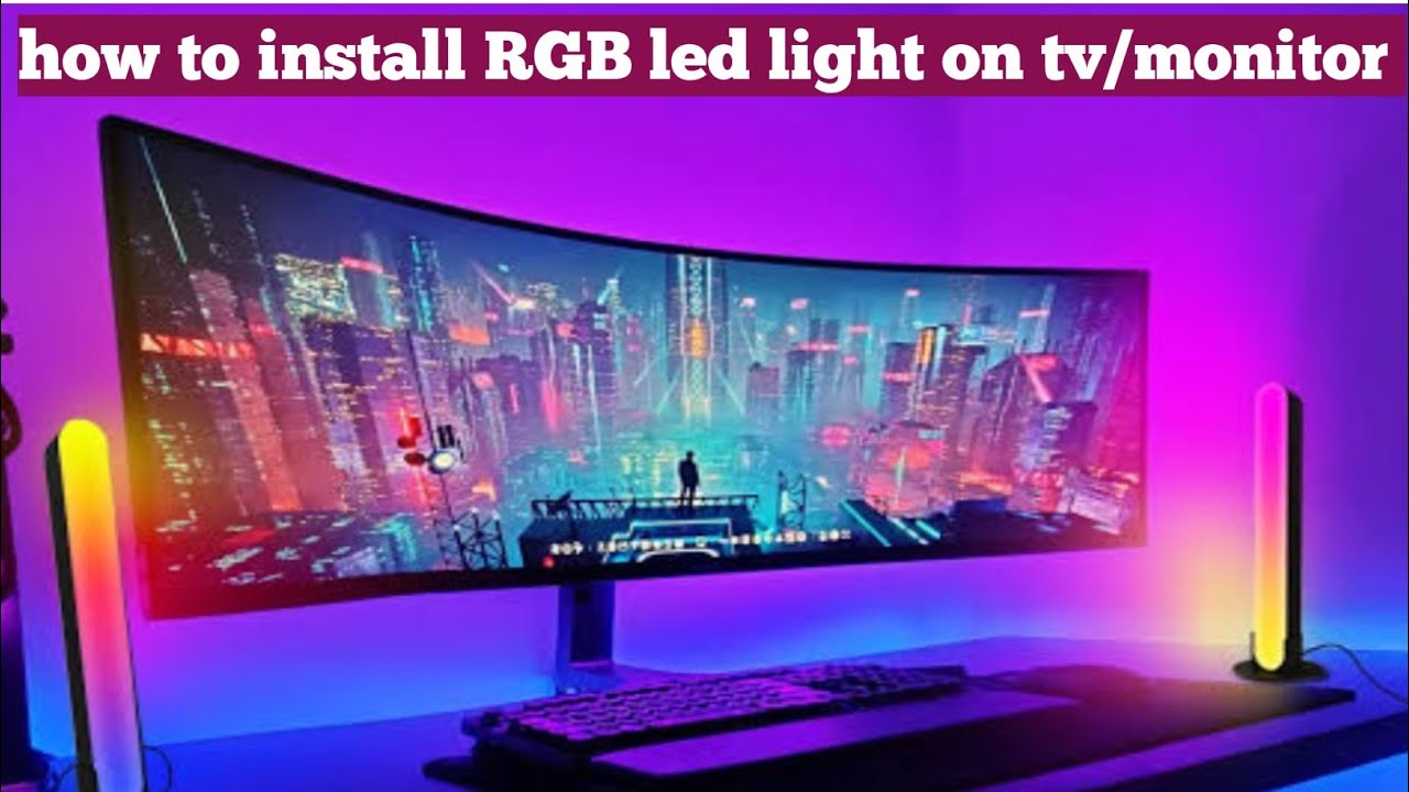 How To Setup Led Strip Lights on Desk Led lights for PC Desk setup ...