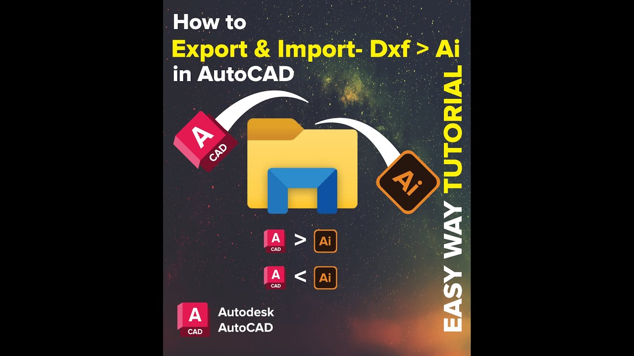 DXF to Ai import and export - autocad tutorial - YouTube