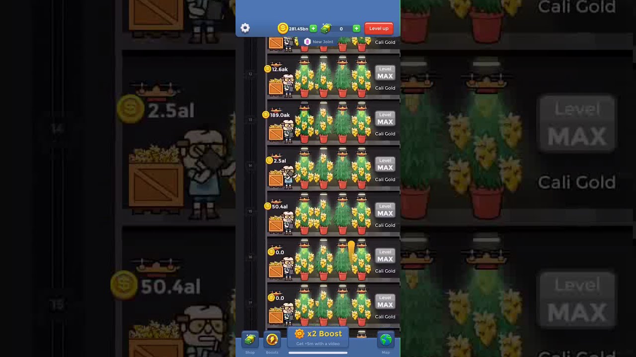 I reach the highest level in the game weed factory - YouTube
