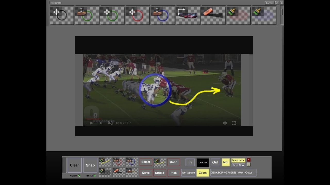 NDI Telestrator software (BTW vMix 23 is Coming Soon!) - YouTube