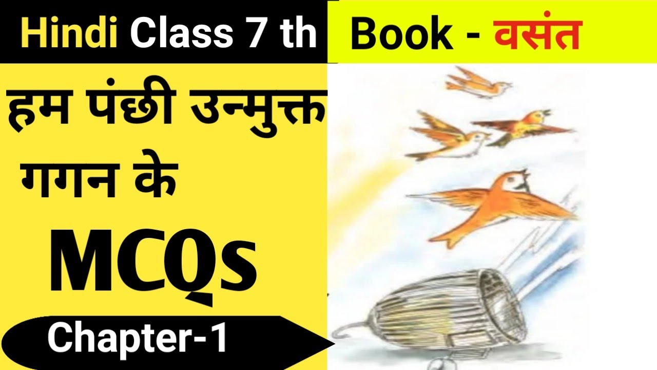 Class 7 Hindi Chapter-1 l Hum pankshi unmukt gagan ke bhawarth ll हम ...