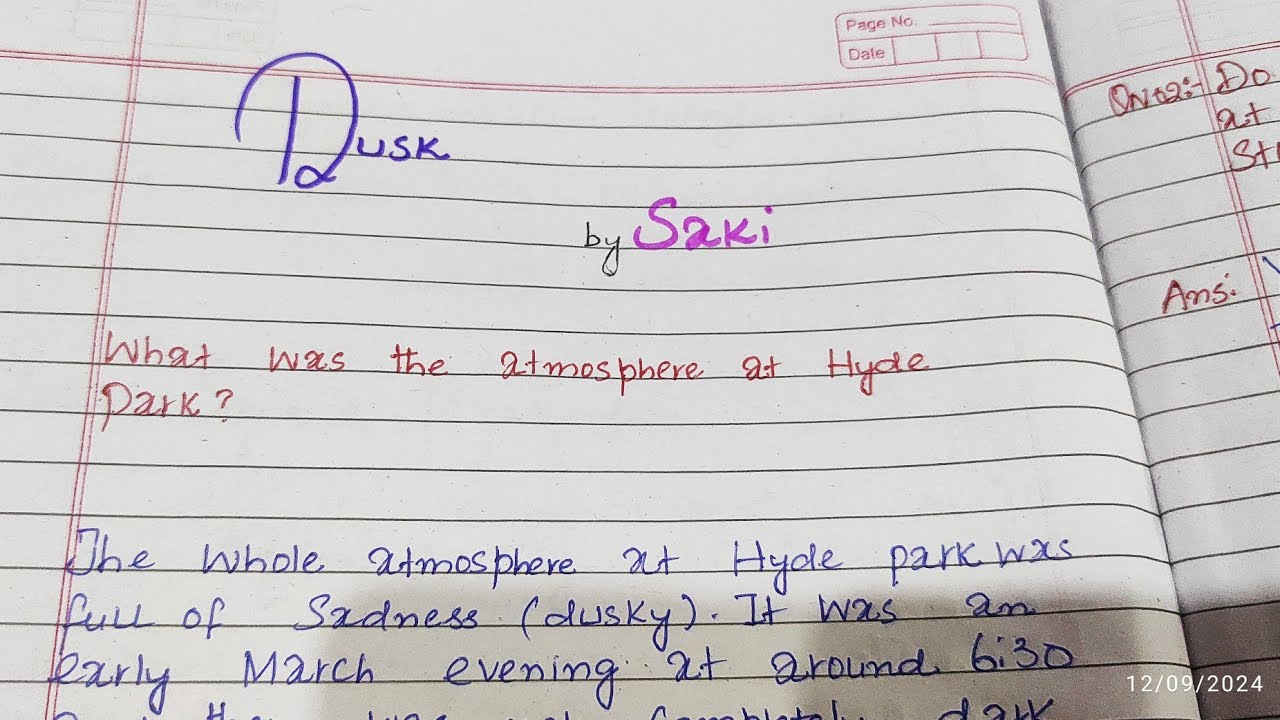 Dusk by Saki||Class 10th question answers||Ncert|| - YouTube