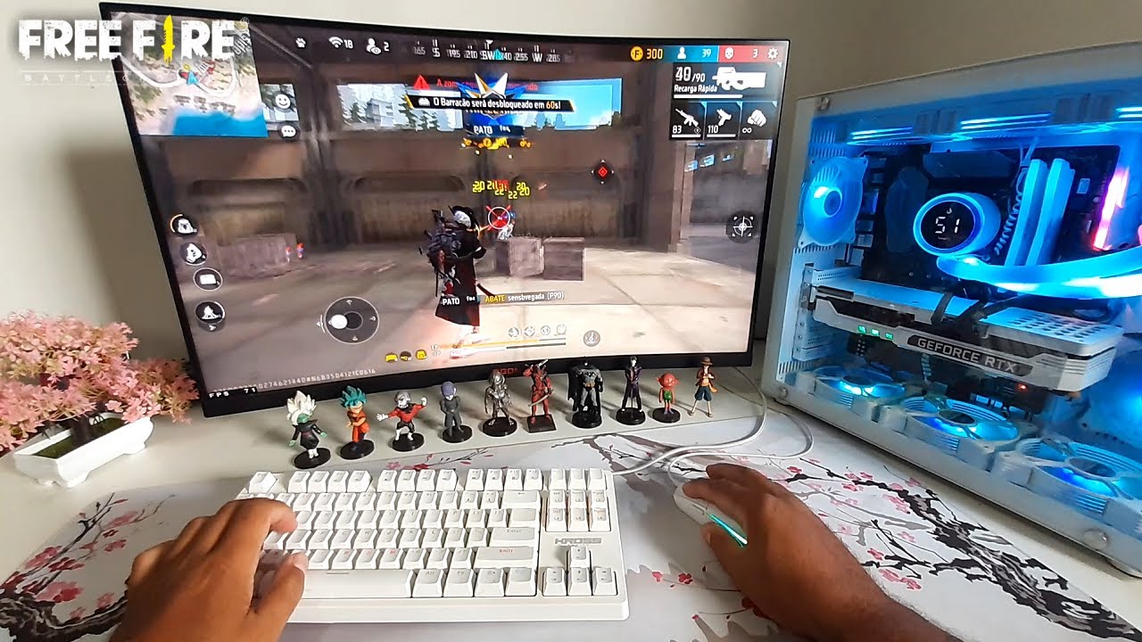 FREE FIRE NA VISÃO DE UM PC 90FPS (POV) Handcam 🤩 - YouTube