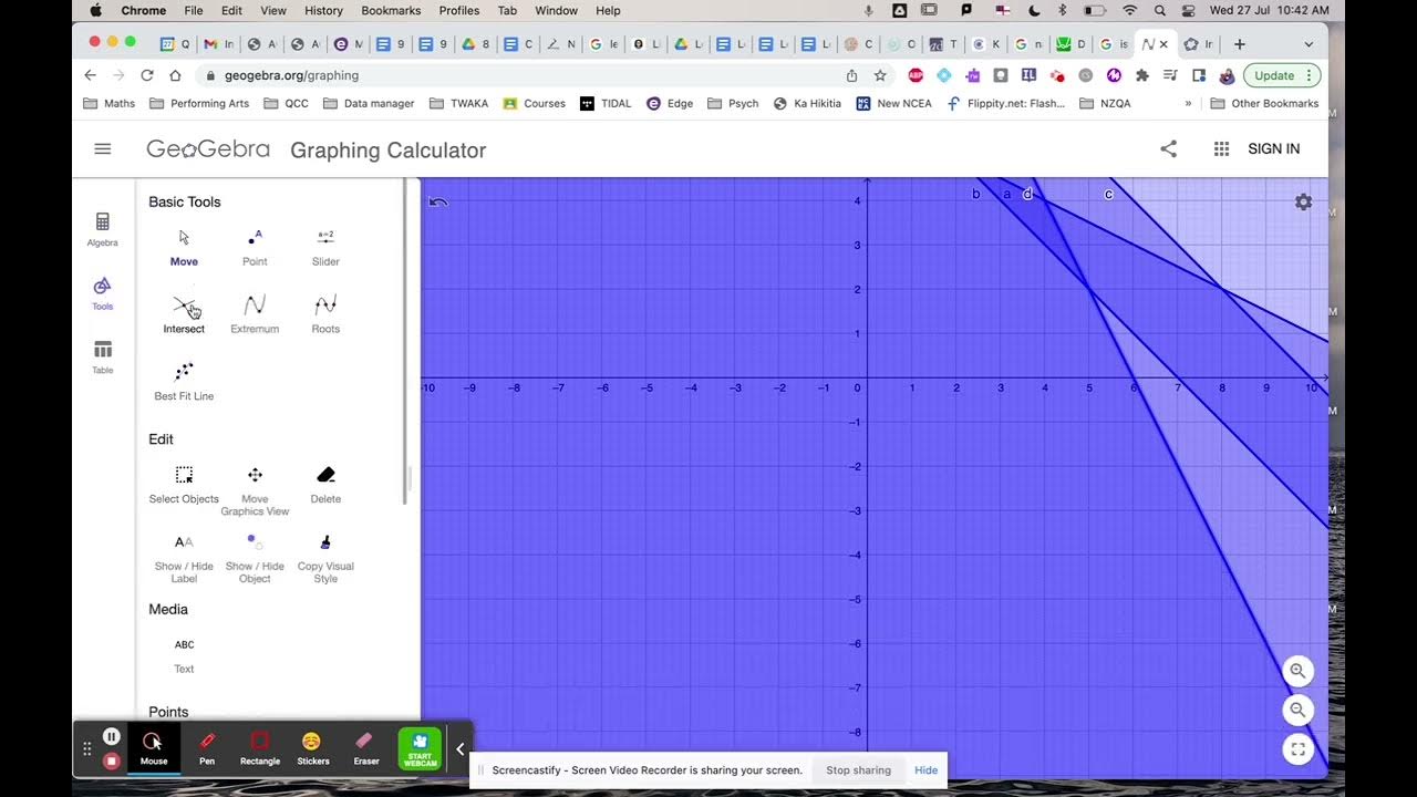 Linear programming on Geogebra: feasible region - YouTube