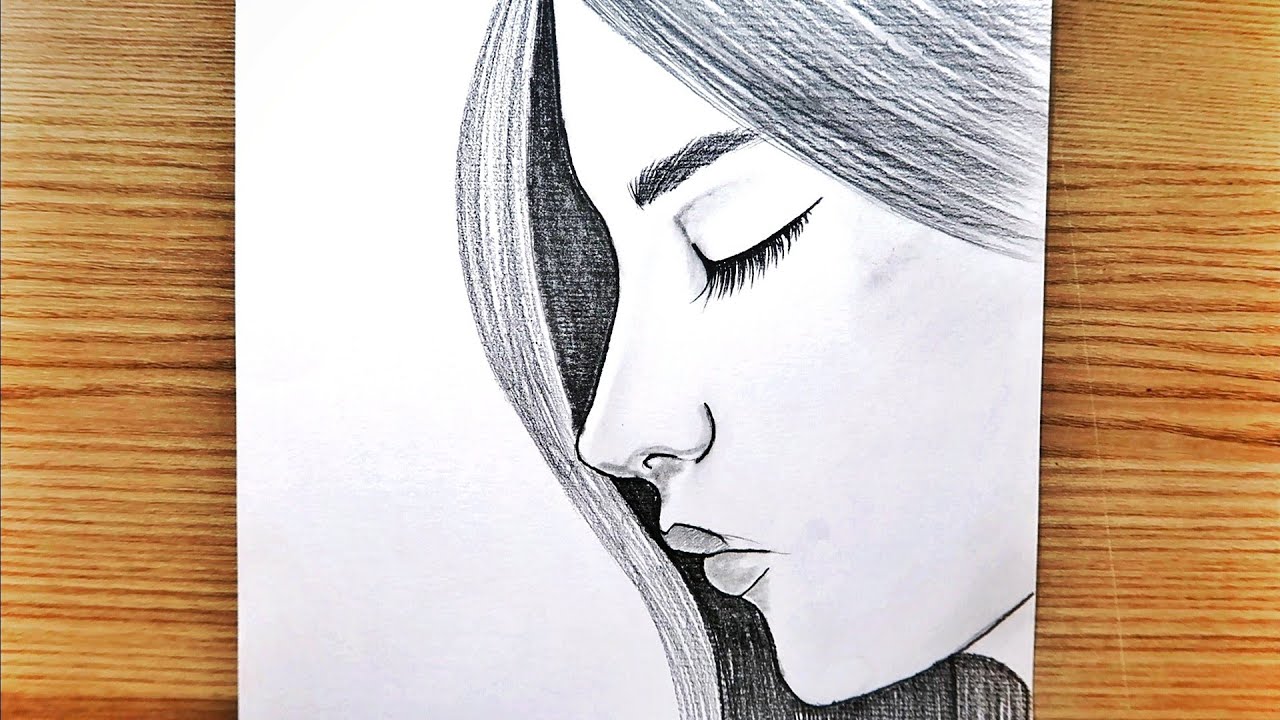 How to draw sad girl easy pencil sketch - YouTube