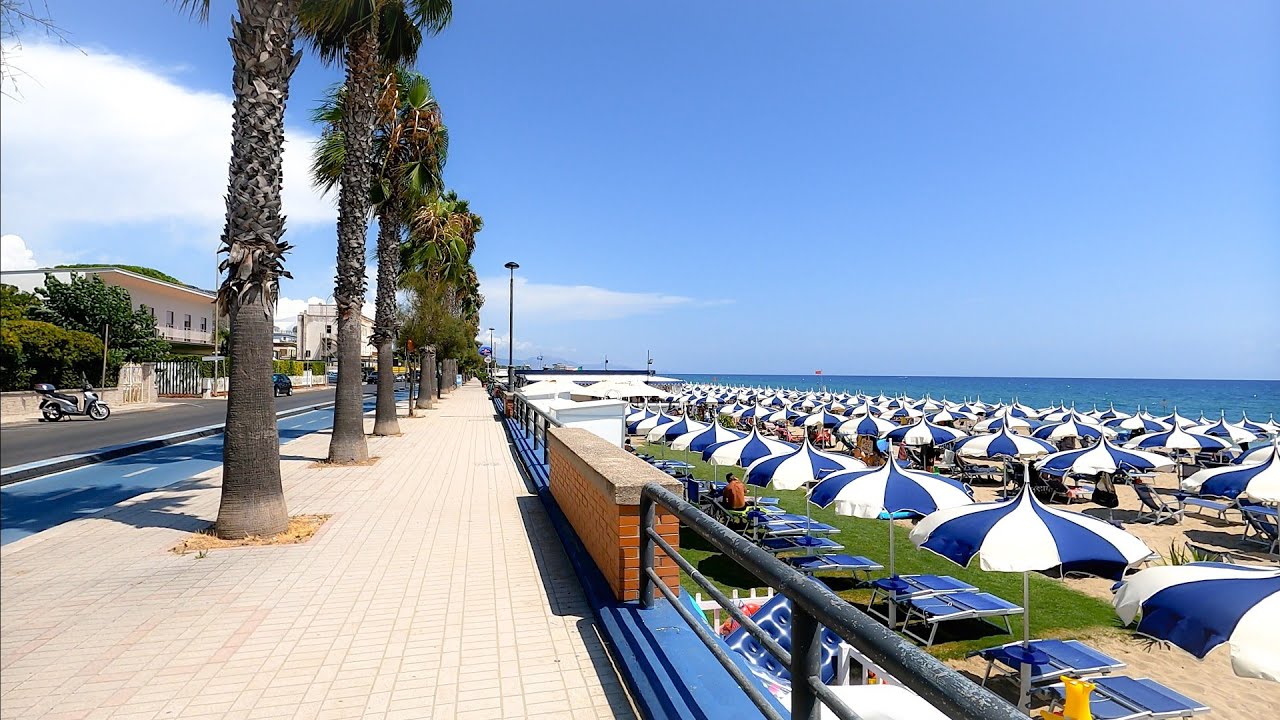 Terracina Lungomare Walking Tour - YouTube