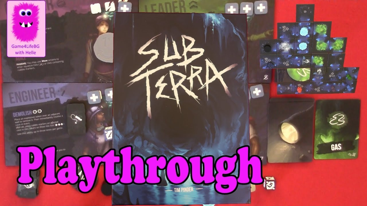 Sub Terra, Playthrough & Rules (In English, cooperative board game ...