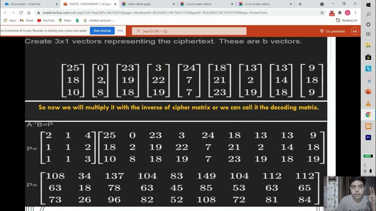 all about cryptography using matrices and linear algebra/plaintext ...