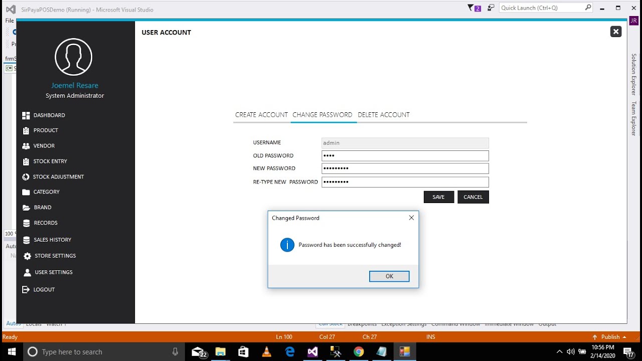 POS And Inventory System Tutorial Part 74 | Change Old Password - YouTube