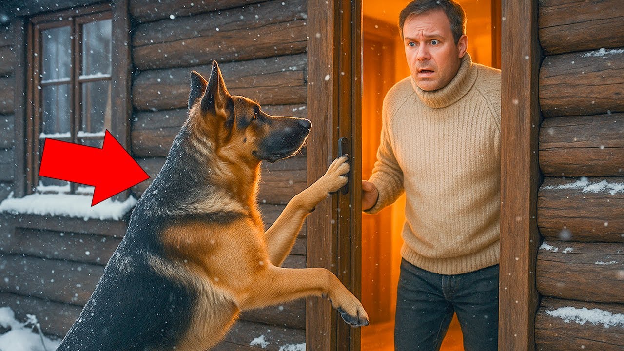 💝Frozen German Shepherd Begs Man to Enter the House He's Shocked by ...