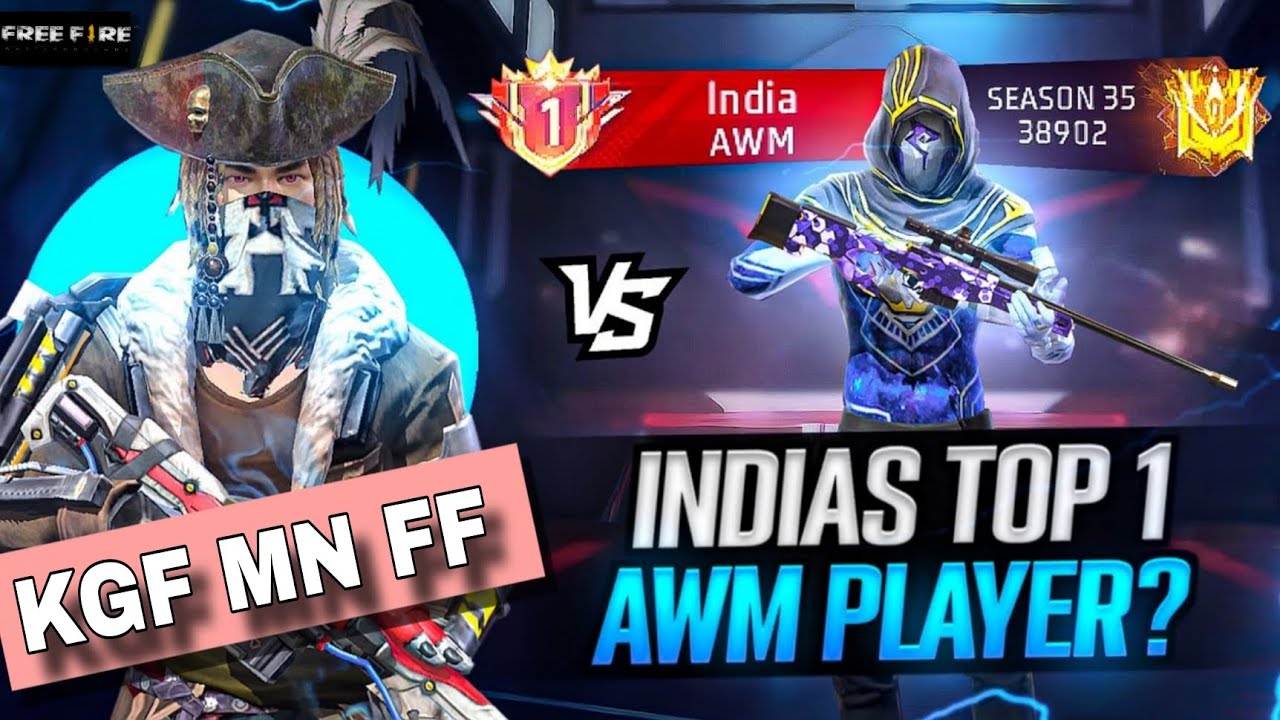 TOP 1 😵‍💫 INDIAN | AWM SNIPER | VS | KGF MN FF | #freefire - YouTube