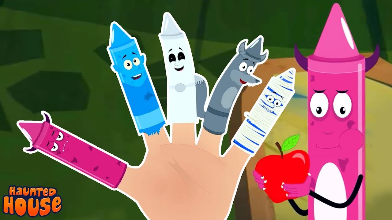Crayons Finger Family, Halloween Nursery Rhymes for Kids by Haunted ...