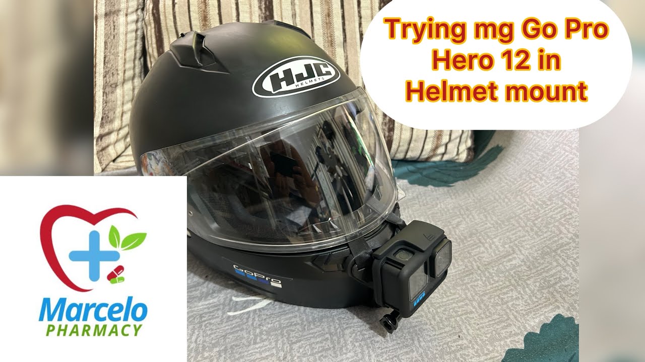 Trying Go Pro Hero 12 in Helmet mount - YouTube