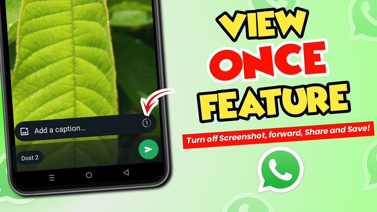 How to Send One Time View Pictures on Whatsapp | Whatsapp View Once ...