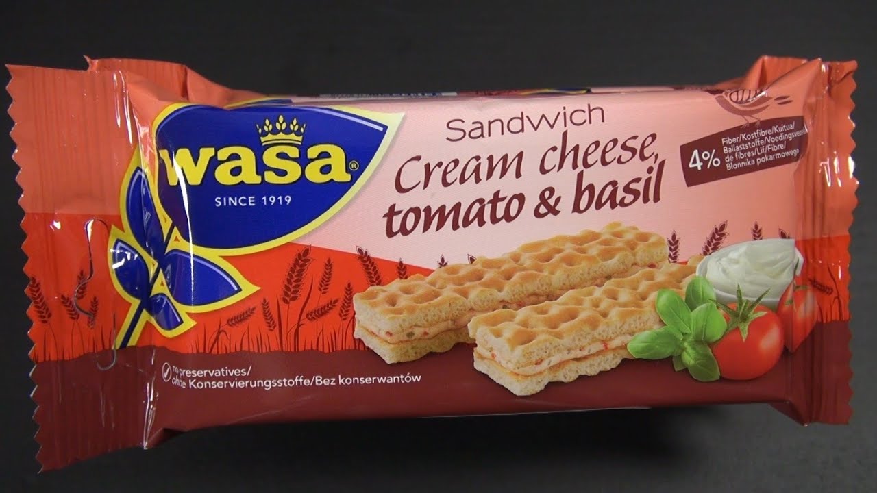 Wasa Sandwich - Cream Cheese - Tomato & Basil - YouTube