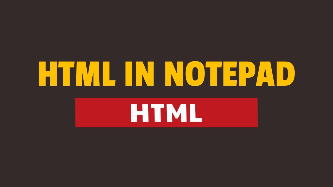 How To Run Html Program Using Notepad And Chrome - Youtube