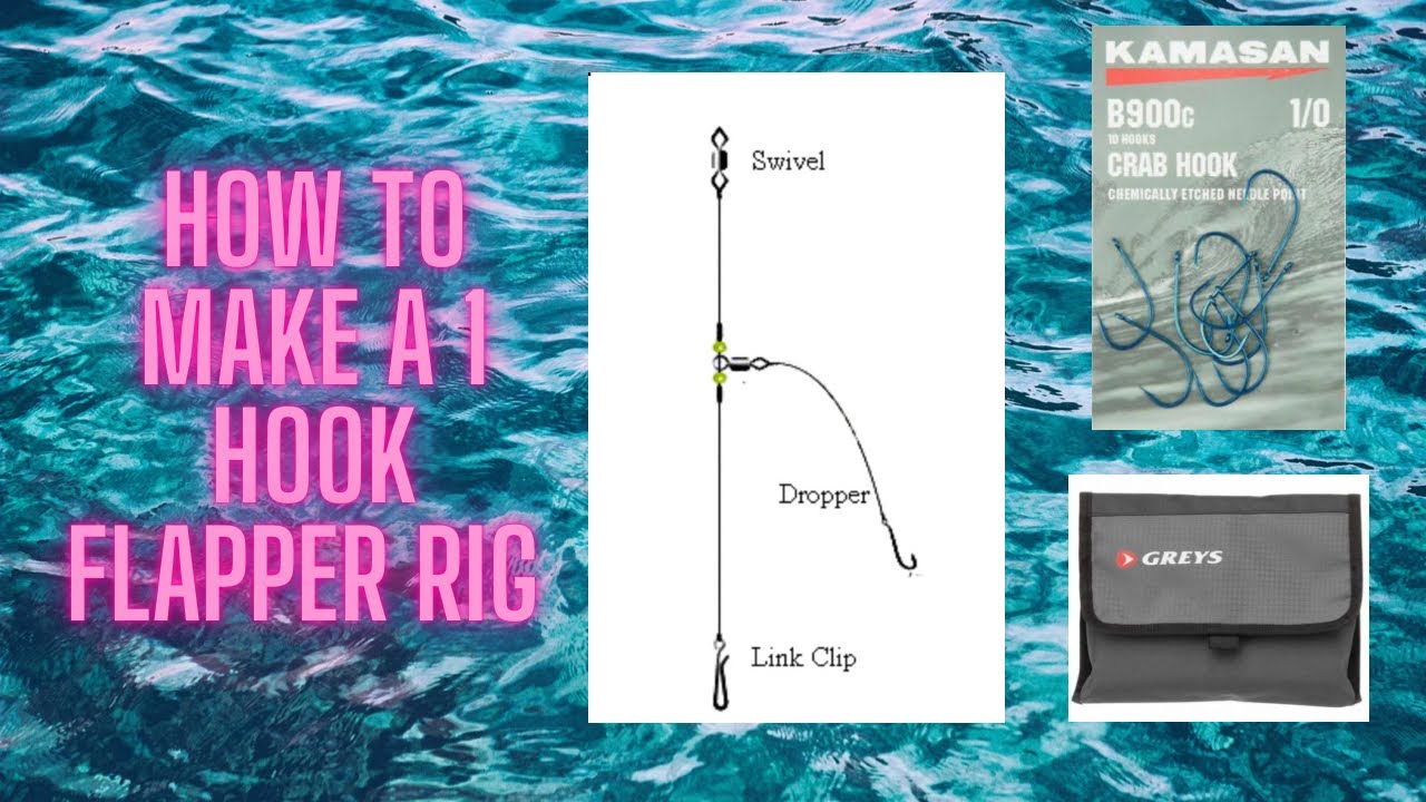 How to make a 1 hook flapper rig for sea fishing - YouTube