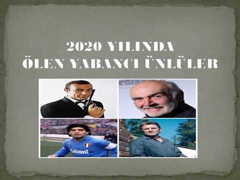 2020 YILINDA ÖLEN YABANCI ÜNLÜLER  Celebrities who died in 2020  #maradona #kobebryant