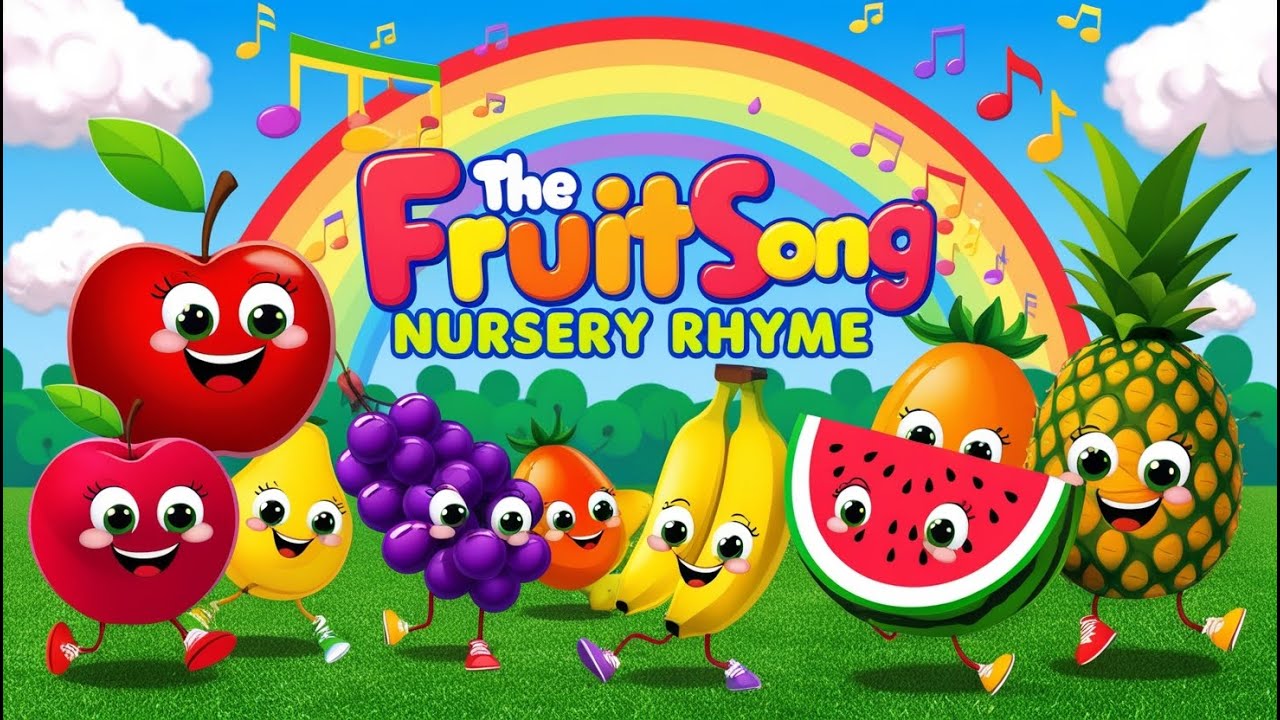The Fruit Song! Nursery Rhyme for Children | Fruit Name for Nursery ...