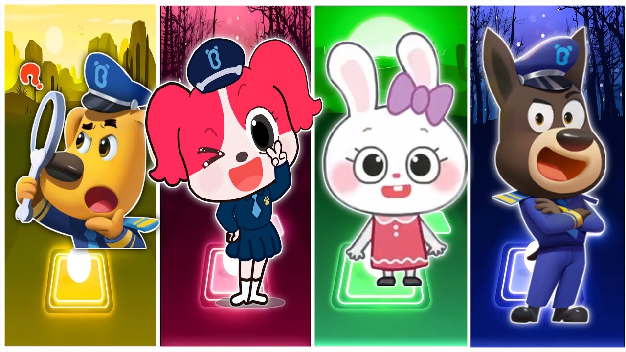 Sheriff Labrador 🆚 Sheriff Papillon 🆚 Little Rabbit 🆚 Police Officer 🎶 ...