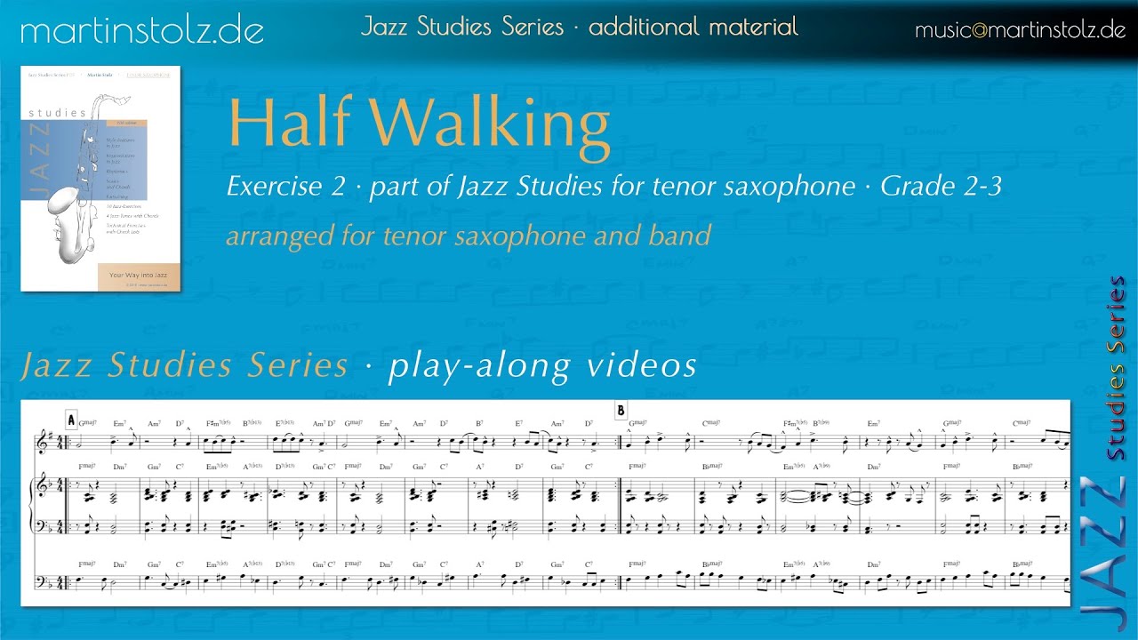 "Half Walking" arranged for Tenor Saxophone and Band - YouTube