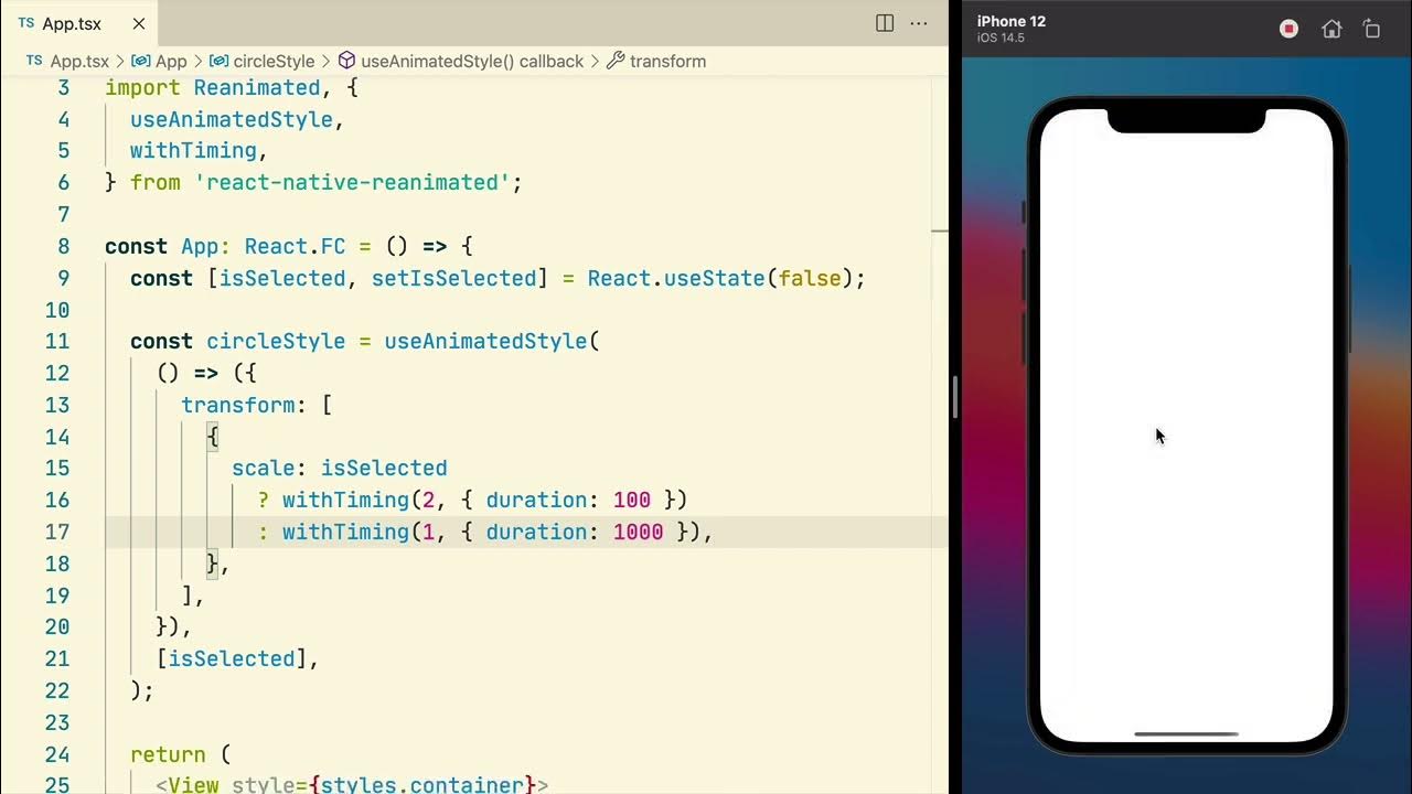 04 egghead using animated style from reanimated 2 to animate a view nSIva DmU - YouTube