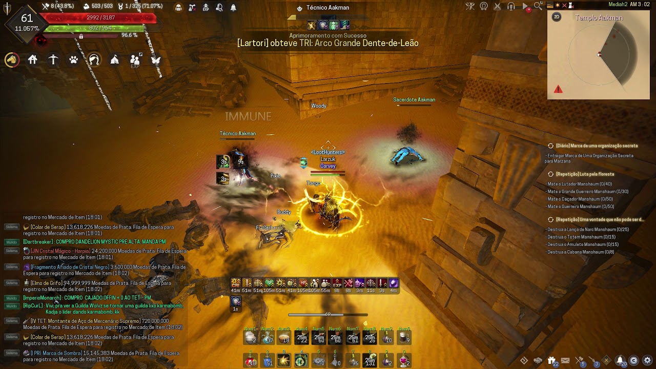 Black Desert Aakman Temple Archer Grind Test 1 - YouTube