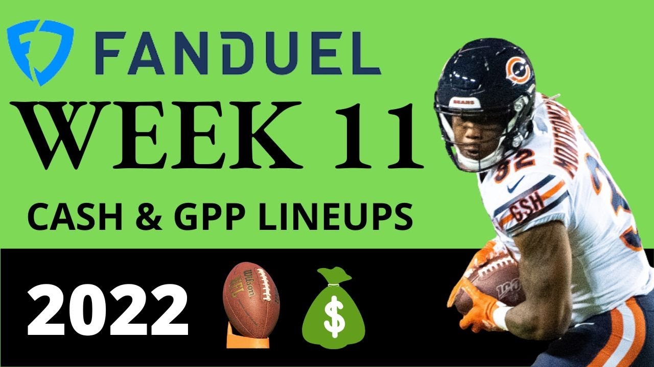 NFL FanDuel Week 11 Cash & GPP Lineups: NFL DFS Strategy - YouTube