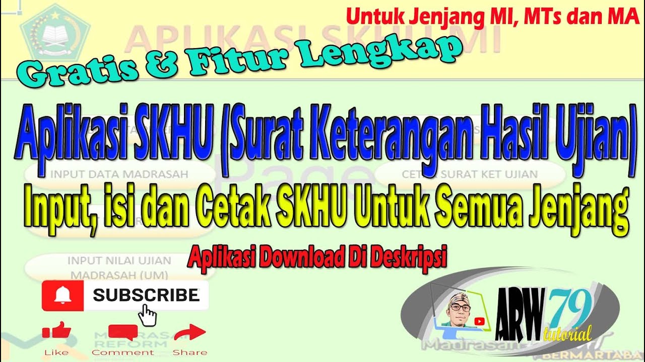 Gratis & Fitur Lengkap.Input, Isi dan Cetak Aplikasi SKHU Jenjang MI ...