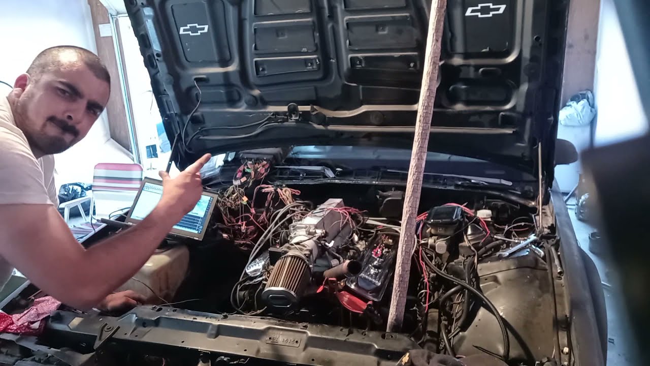 Ramjet 350 Lt4 HOTCAM- 0411 swap First start. Vortec 350 SBC LSX - YouTube