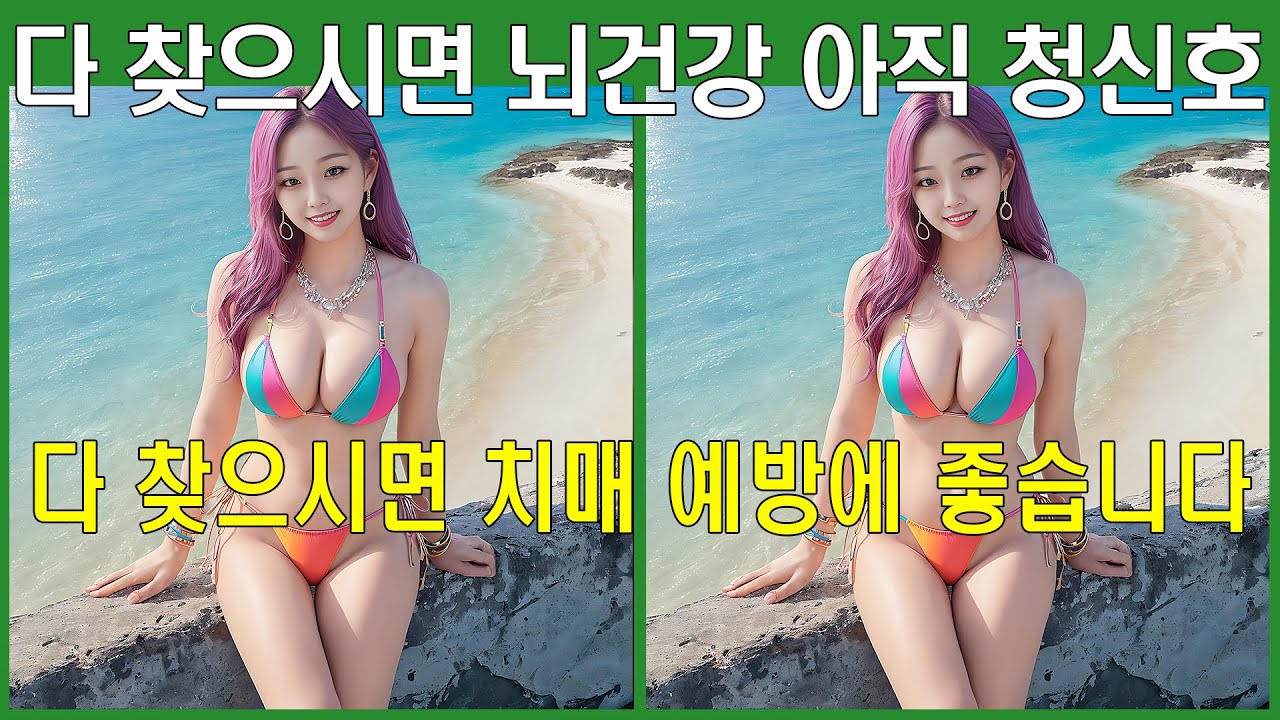 다른 그림 찾기 틀린 그림 찾기 한 눈 팔면 절대 못 찾는 문제 집중력을 키우셔야 치매 예방 다 찾으시면 상위 3에