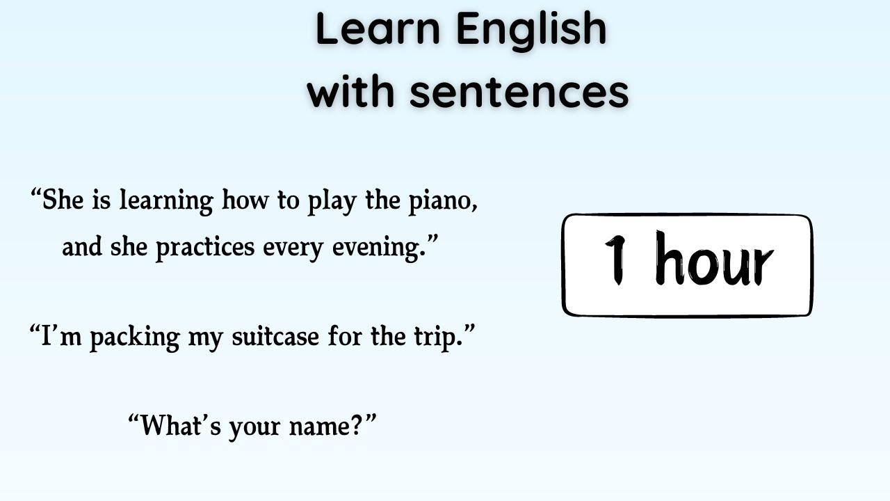 1 Hour of Learning English with Sentences for Beginners Mega ...