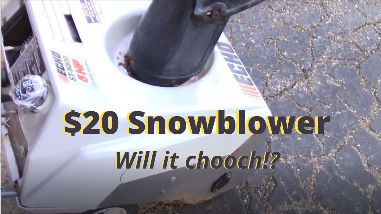 $20 ECHO Snow thrower. Doesn't run, can we make her go? - YouTube