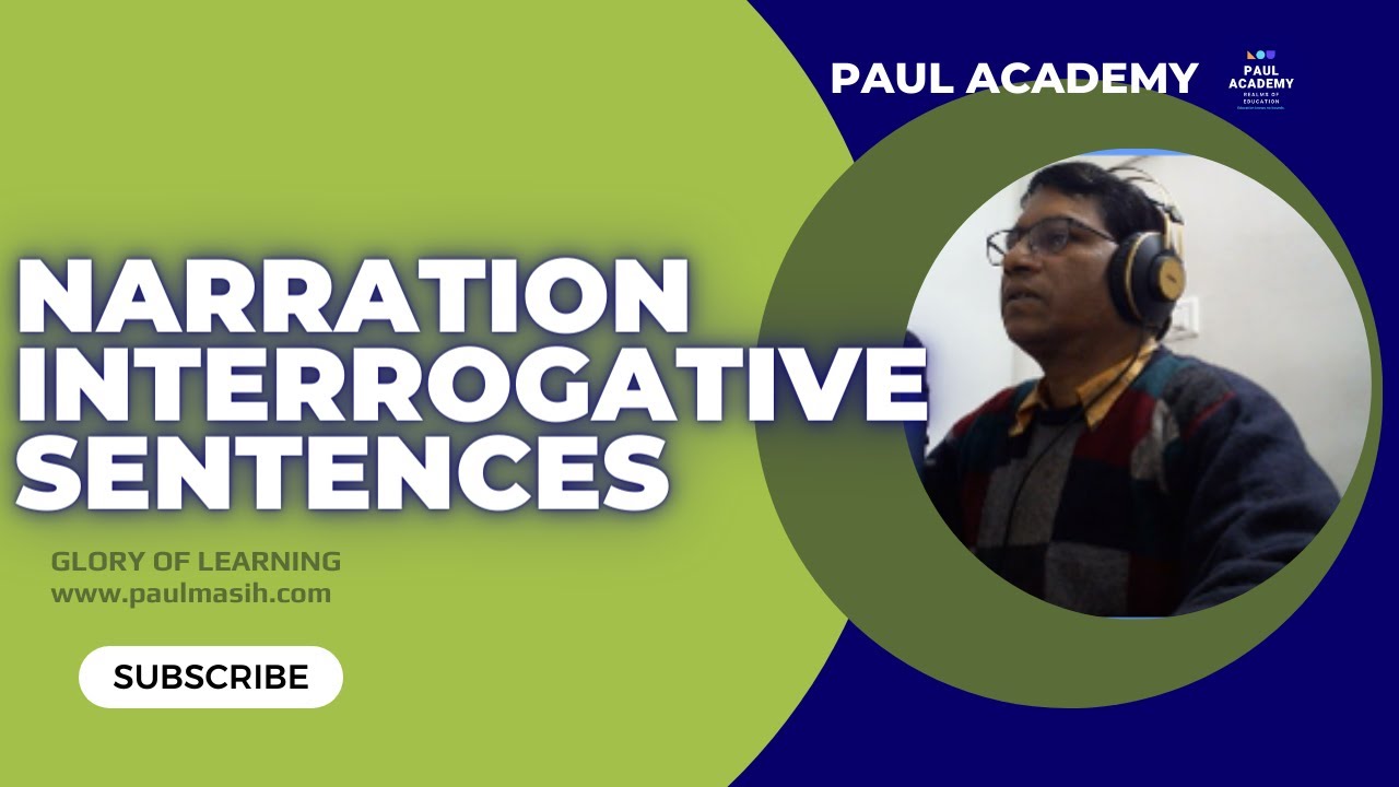 INTERROGATIVE SENTENCES IN NARRATION - YouTube