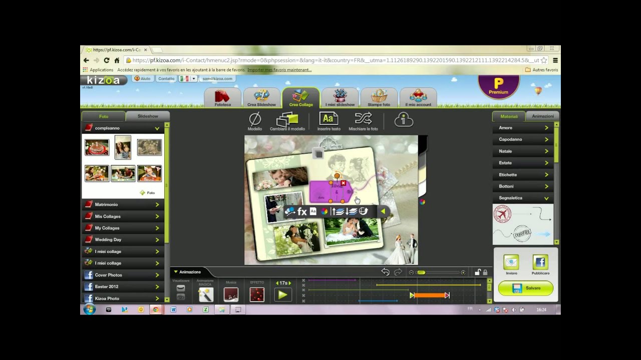 Come fare un collage con Modello - Kizoa Tutorial - YouTube
