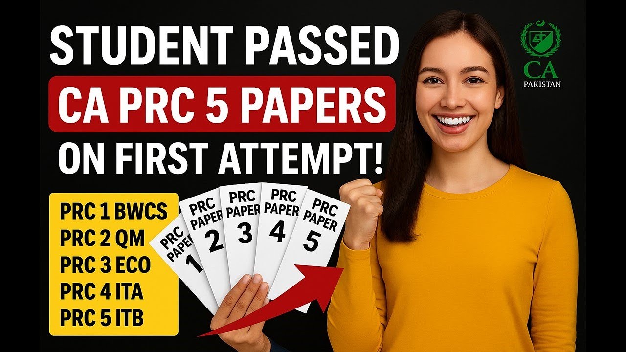CA PRC Success Story – Syeda Daroon Zahra Clears 5 Papers in First ...