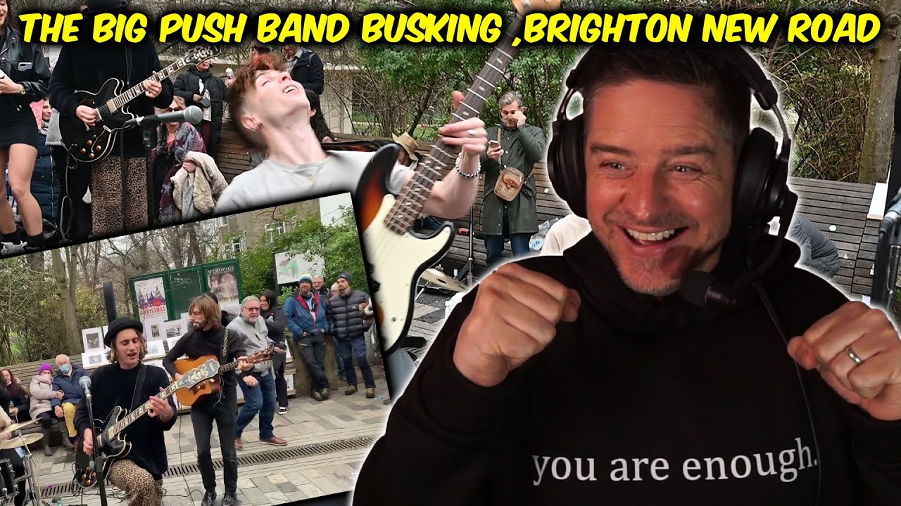 The Big Push Band Busking ,Brighton New Road (REACTION) - YouTube