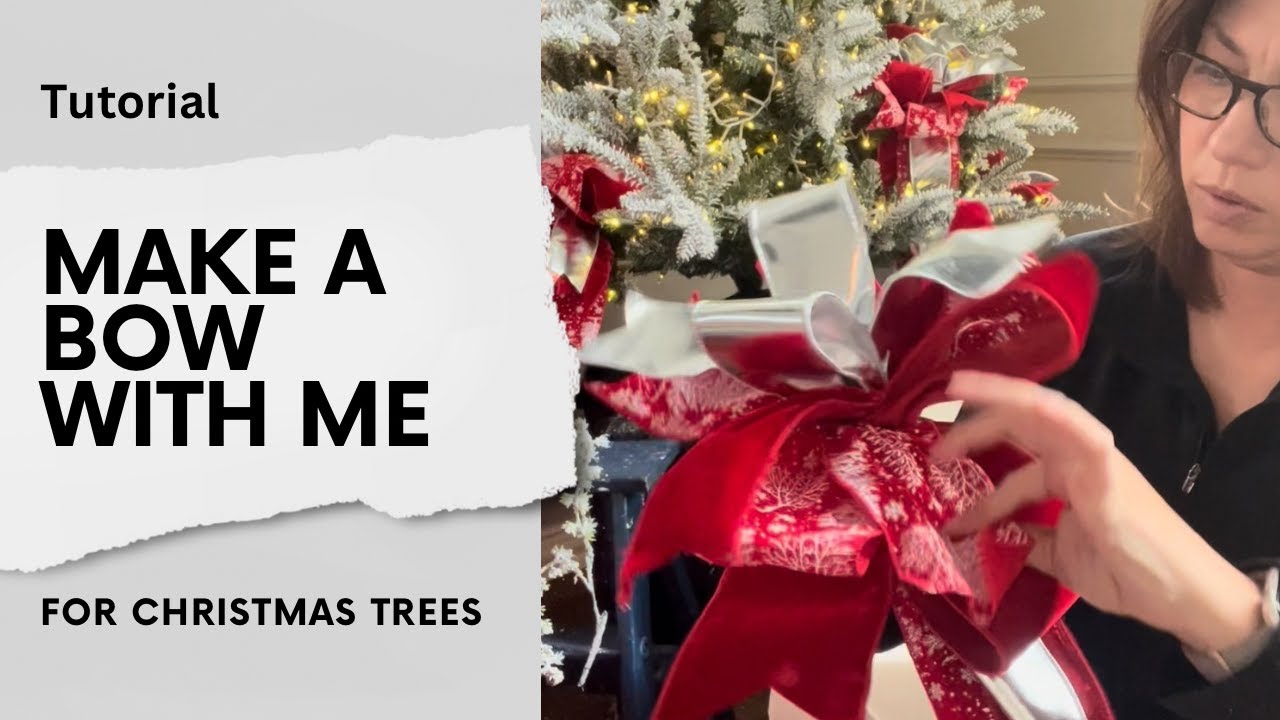 How to Make a Christmas Bow Step by Step | Real-Time Bow Tutorial with ...