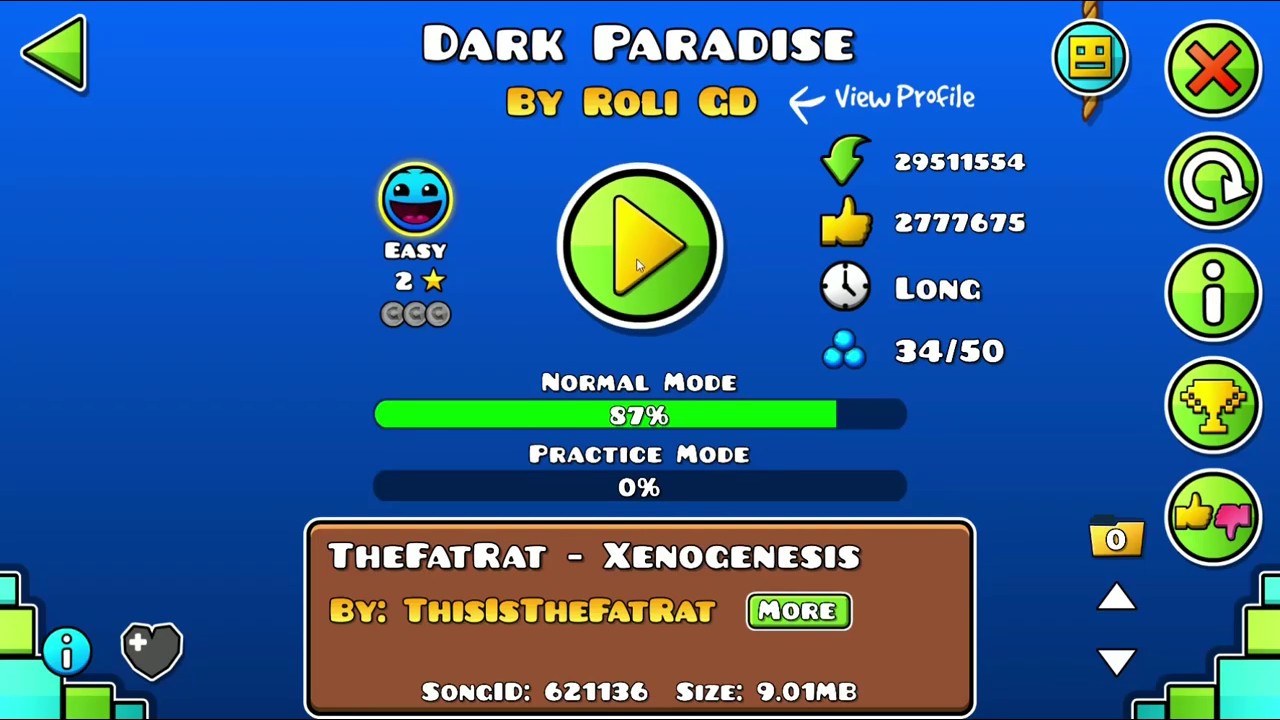 Geometry dash Dark paradise all three coins. - YouTube