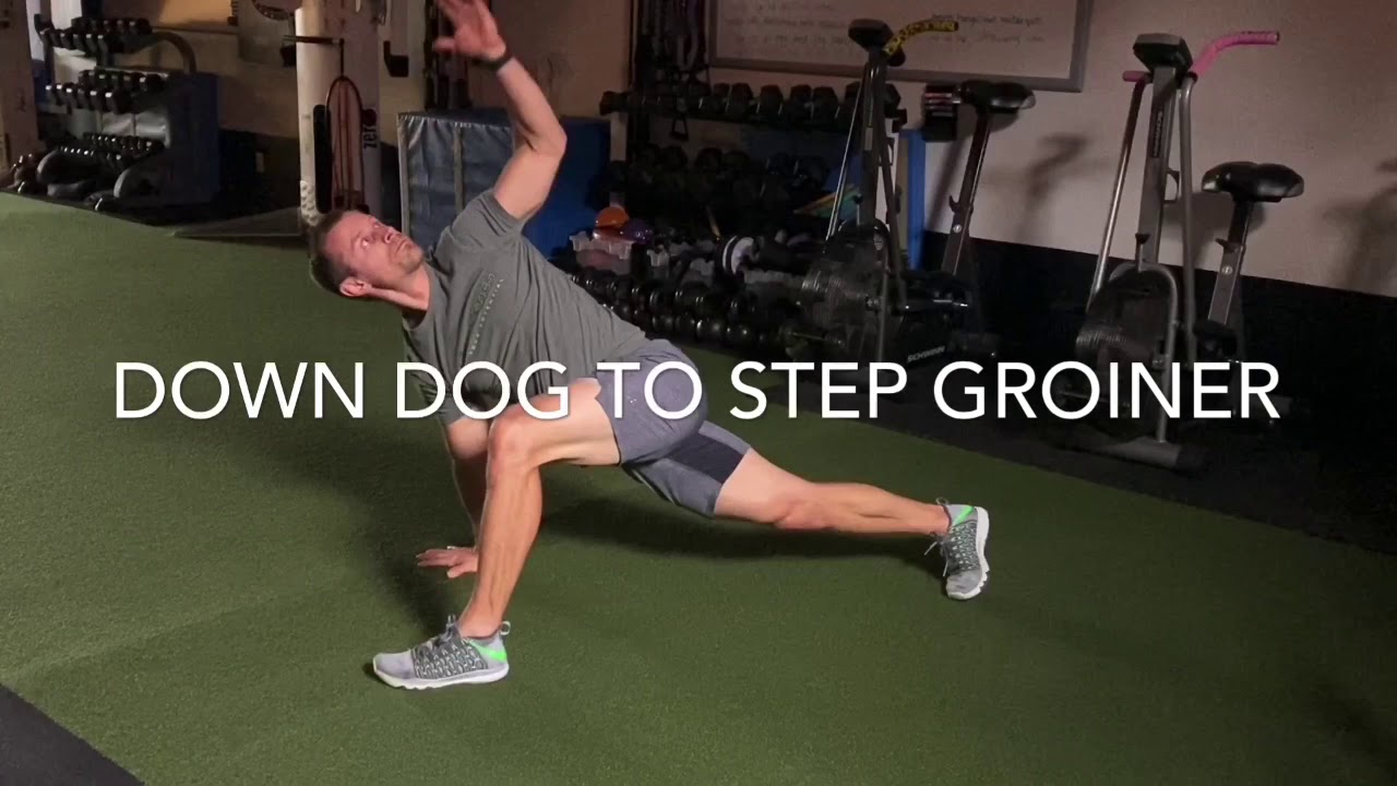 Down Dog Step Groiner With Rotation - YouTube