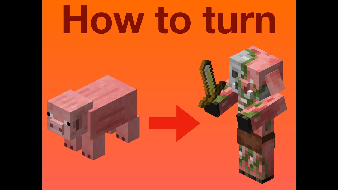 (How to turn a pig into a zombified pigman)- in Minecraft - YouTube