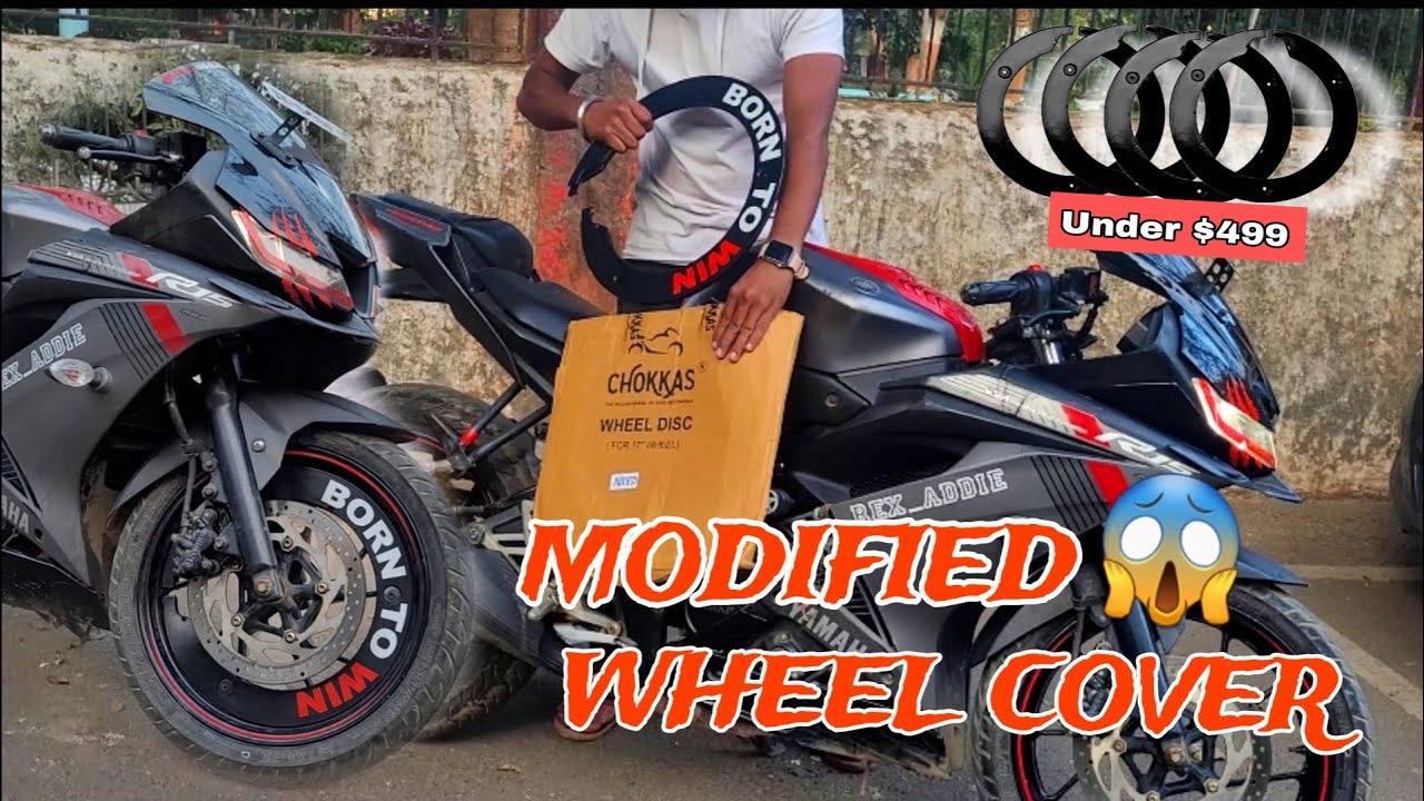 Amazing Wheel Cover Modification 😱 For R15V3 and & other's sports bike ...