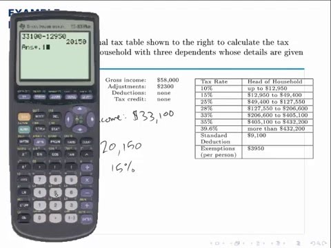 Finance Example: Income Tax Calculation - YouTube