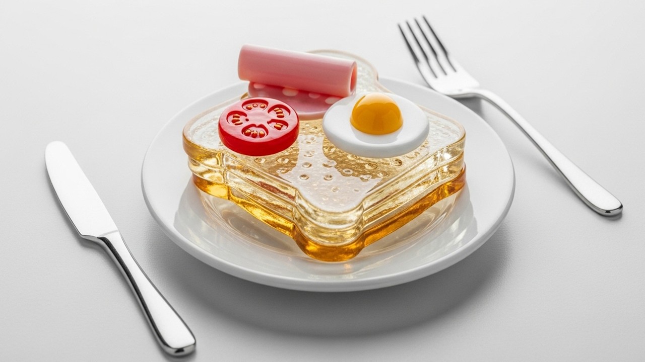 Making a Crystal-Clear Breakfast Sandwich 🍞🍳 | Glass Food Cooking ...