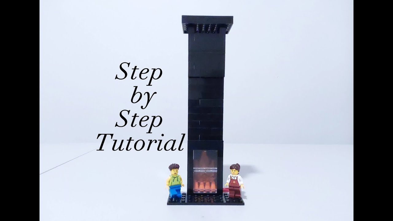 Step by step tutorial on how to build a modern LEGO fireplace - YouTube
