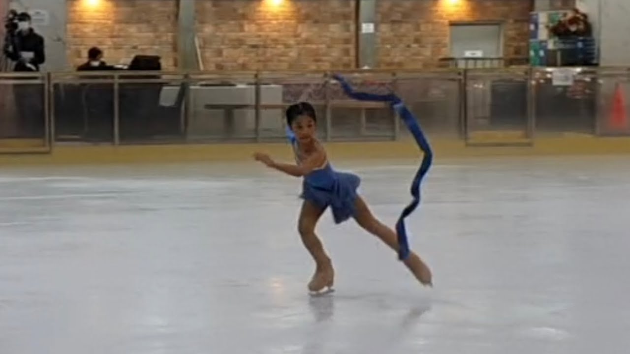 Kimberly Qiu ( Rhythmic Ribbon FS3 - 9yo ) Skate Indonesia 2022, Ice ...